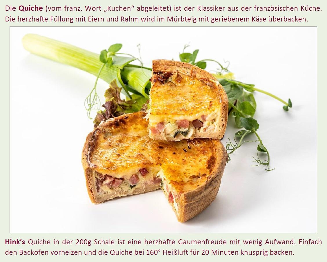 Hink Quiche Spezialitäten